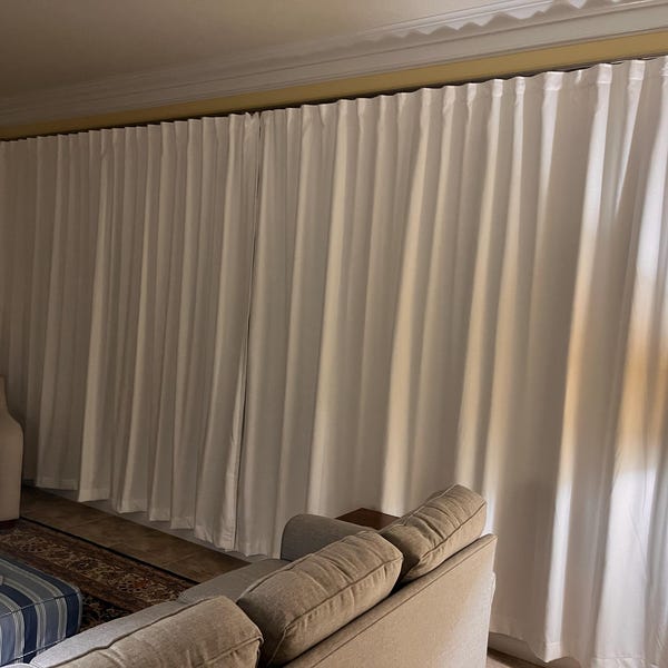 Blackout Extra Long Linen Curtain Panels, 22 Colors. Custom Drapes for ...