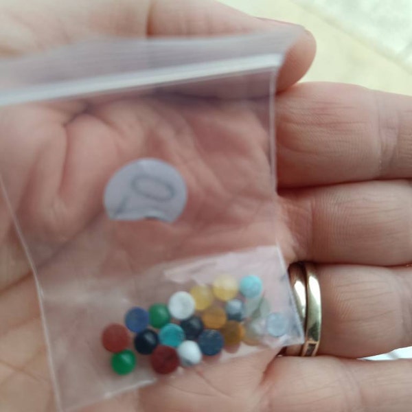10-100 Pcs No Hole 4mm Small Cabochons for Earring Making Flat Back ...