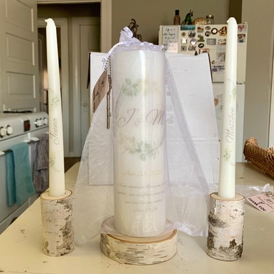 First Holy Communion Taper Candles Personalized Ceremony - Etsy