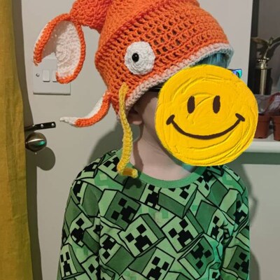 CROCHET PATTERN Little Useless Fish Slouchy Hat Magikarp Hat Pokemon ...