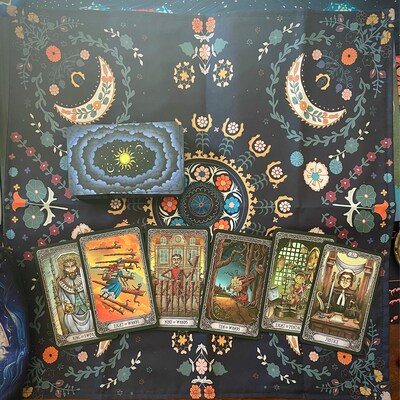 MINI Altar Cloth Leaves Lunar Phase, Traveling Altar Cloth, Portable ...