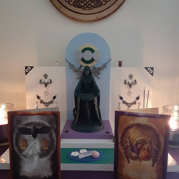 Yule Postcard, White Wolf Christmas Postcard, Winter Solstice Art Card ...