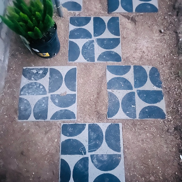 Pebbles Stencil for Patios, Floors, Tiles and Walls-geometric Stencil ...