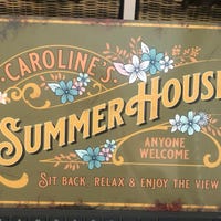 Personalised Summer House Sign Metal Garden Wall Door Decor Accessory ...