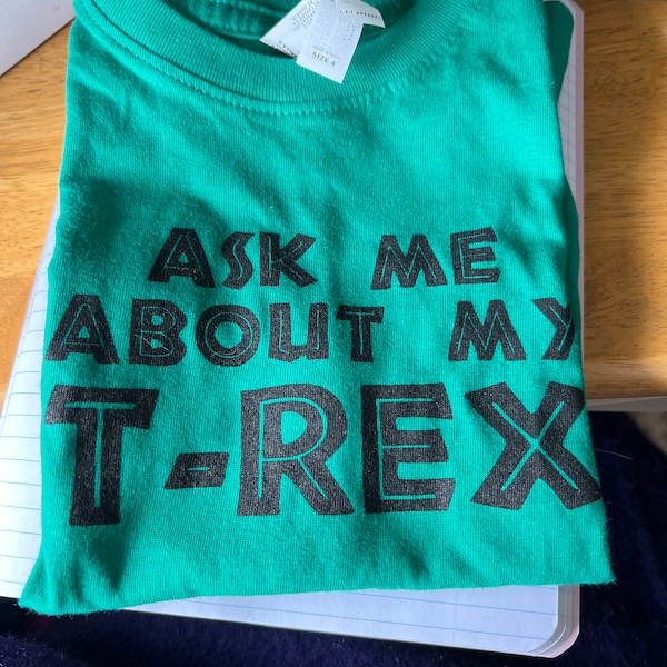 Ask Me About My T-rex Kids Flip T-shirt - Etsy