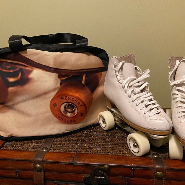 Retro Skates Fitness Handbag - Roller Skates Print - Roller Girl ...
