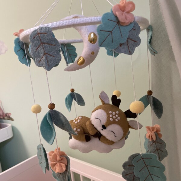 Baby Crib Mobile With Geese and Clouds, Baby Shower Gift, Duck Mobile ...
