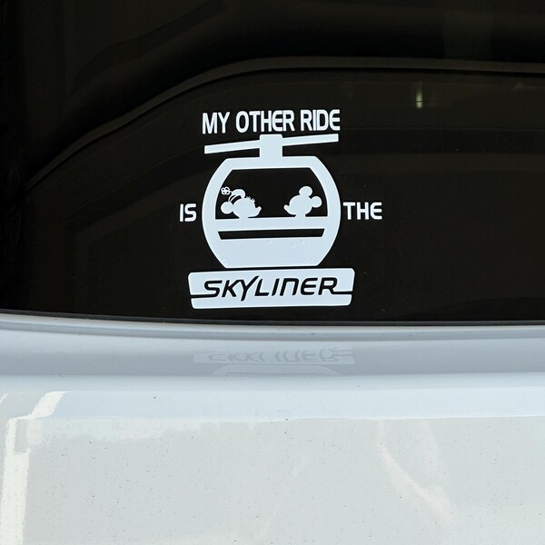 My Other Ride is the Skyliner Decal, Disney Decal, Disney Sticker ...