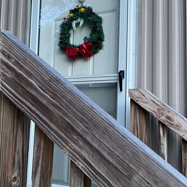 Monster Eating Creepmas Front Door Wreath With Lights, Fang Spookmas ...
