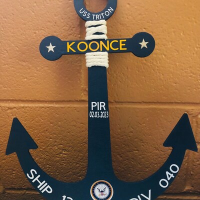 US Navy PIR Anchor / Navy Graduation Anchor / PIR / Navy Boot Camp ...