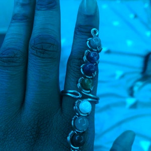 Authentic Chakra Ring, Copper & Crystal Chakra Wand Ring, Chakra ...