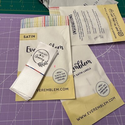 Custom Sewing Tag Set, Personalized Clothing Tags, Ribbon Labels, Craft ...