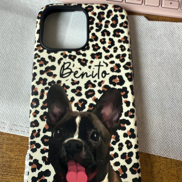 Custom Pet Photo Phone Case Personalized Hand Drawn Dog Phone Case With Pet Name Custom Cat Face ...