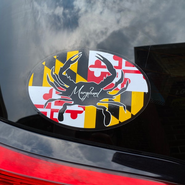 Maryland Flag Crab Vinyl Decal - Etsy