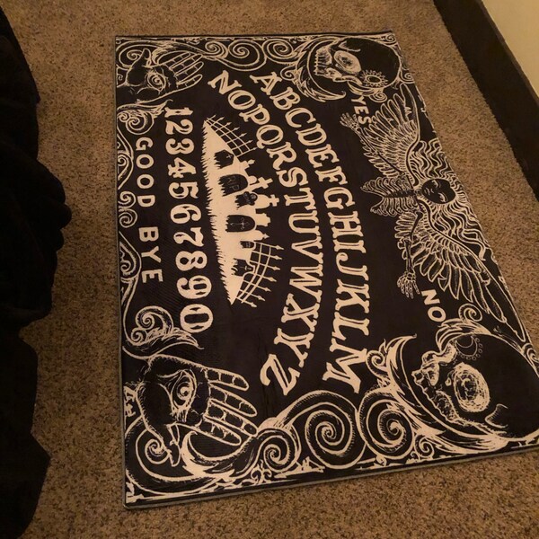Ouija Board Area Rug in Black - Etsy