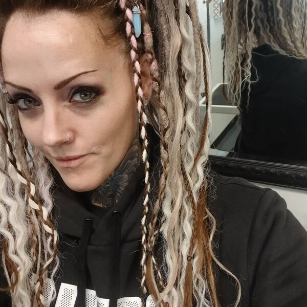 Men's Black Dreadlocks, Short Dreadlocks for Undercut, Synthetic Dreads ...