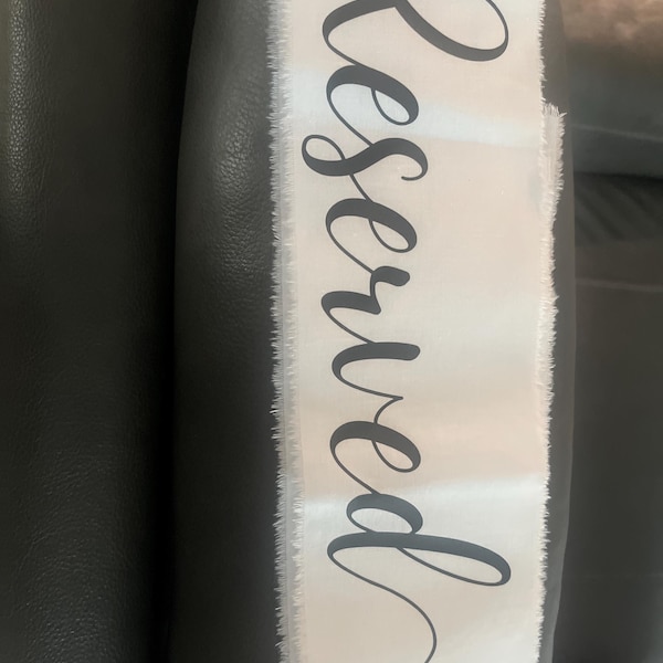 Personalized Wedding Chair Seating Ribbon, Personalized COTTON Ribbon ...