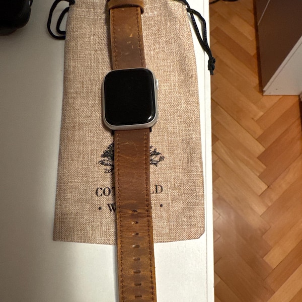 Personalised Leather Apple Watch Strap 38mm 40mm 41mm 42mm 44mm 45mm ...