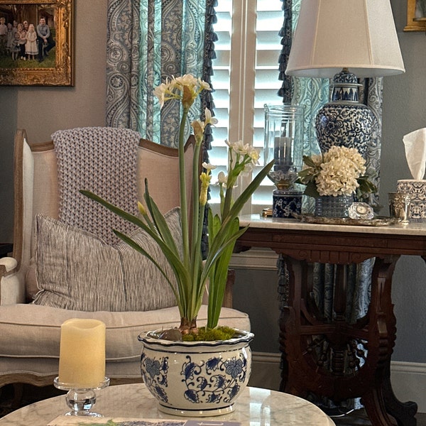 Faux Paperwhite With Bulb and Roots Artificial Paperwhite Stem ...