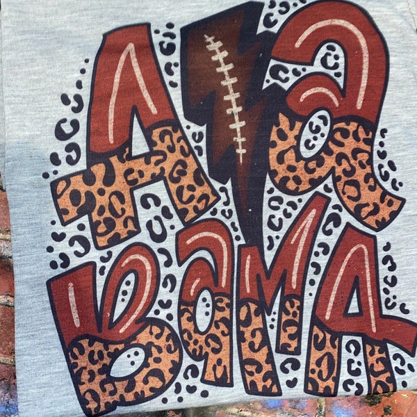 Alabama Football PNG for Sublimation, Leopard Print Alabama Sublimation ...