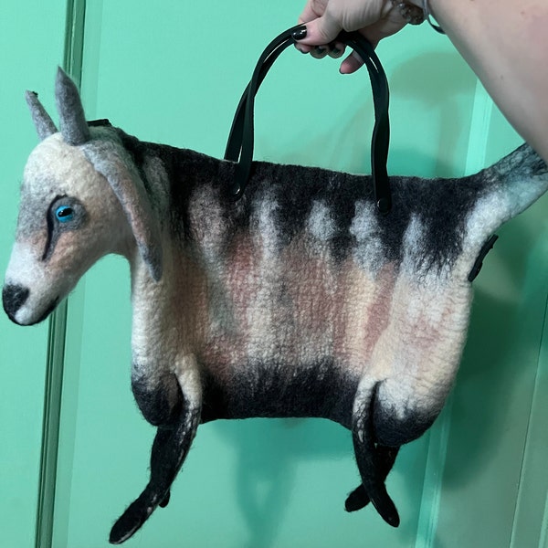 Wool Felt Tote Bag "sheep" Bag of Wooltote Baghandbag Handbagsunique ...