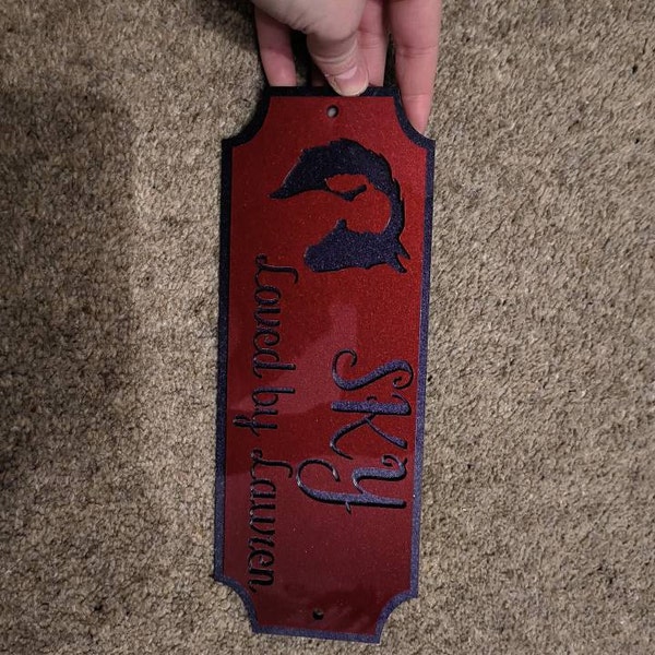 Stable Name Plate / Plaque Cut Out Traditional W/modern Twist Design ...