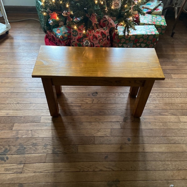 Lancaster Harvest Farmhouse Bench, Rustic Solid Wood Bench - Etsy