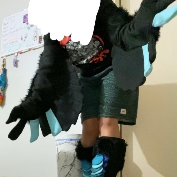Lace-wing Skullie 'dusk' Furry Fursuit Partial Cosplay Costume - Etsy