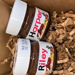 Custom Birthday Party Favors Mini Nutella Favors Personalized Birthday ...