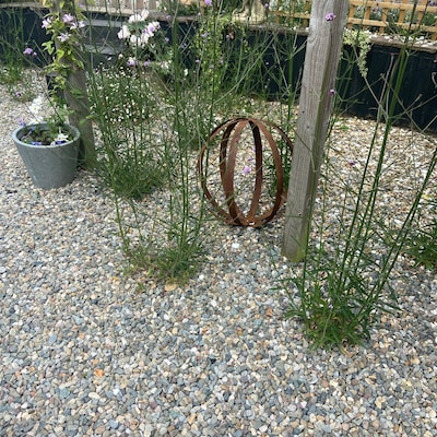UK Rustic Garden Double Banded Sphere, Decoration Orb, Globe, Ball ...