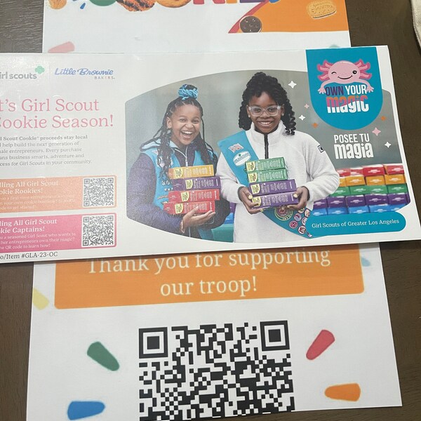 2024 ABC Girl Scout Yard Sign With QR Code 18x24 Cookie Menu Digital ...