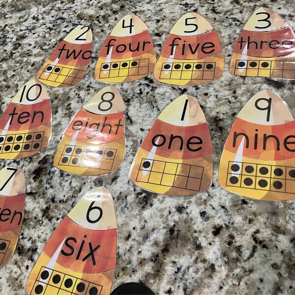 Halloween Candy Corn Number Match, Halloween Preschool Printable ...