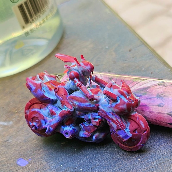 Mechaslave Moto Mode Priscilla on Motorcycle by Papsikels Miniatures - Etsy