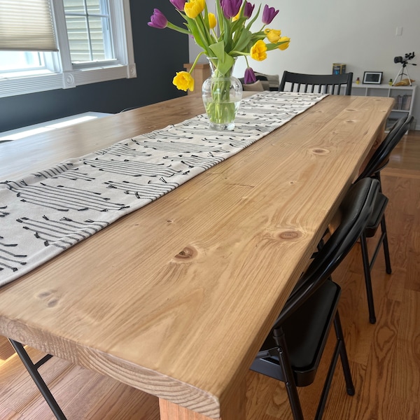 Maple Farmhouse Table, Custom Maple Hardwood Table, Farm Table With ...