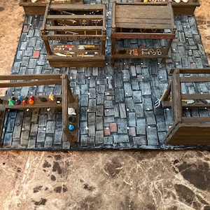 Hero's Hoard Market Stalls Dnd Miniature Terrain Dungeons and Dragons ...