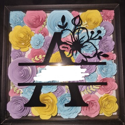 Flower Split Monogram Alphabet SVG Split Monogram Frame ...