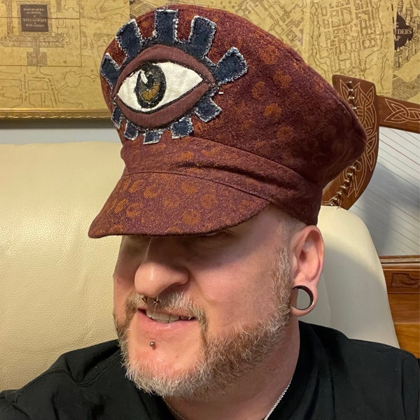 Eco-friendly Artisan Top Hat, Floral Tapestry Fabric, Unconstructed Top ...