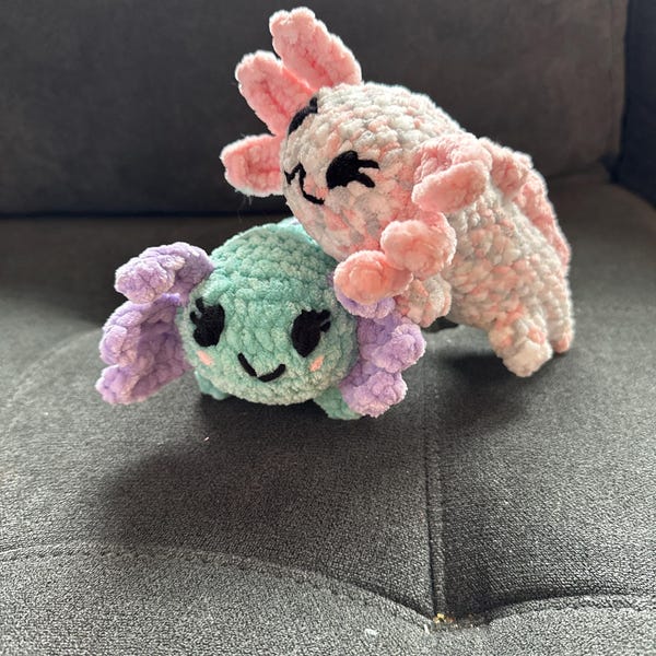 Baby Axolotl Crochet Pattern, Crochet Fish Pattern, Chunky Amigurumi ...