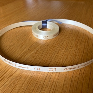 Wedding 10mm Personalised Printed Ribbon Wedding Gift Wrap Wedding ...