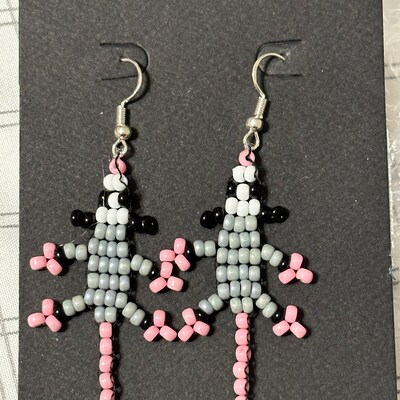 Beaded Possum Earrings - Etsy