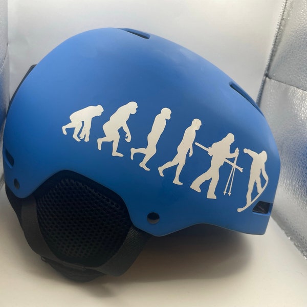 White Snowboarding Evolution Sticker - Etsy
