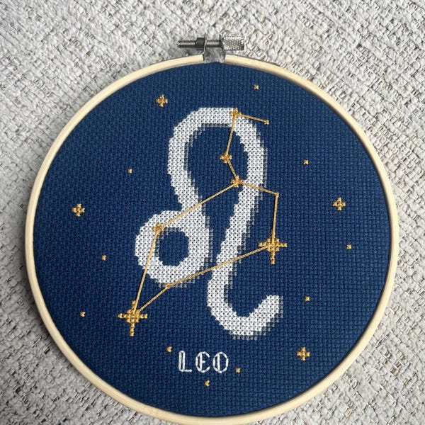 Aquarius Star Sign Cross Stitch Pattern PDF Download // Print at Home ...