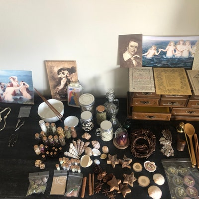 Personalized Apothecary Witch Altar Set Altar Set Cabinet / Pagan ...