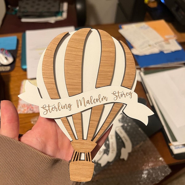 Hot Air Balloon Milestone Prop | Interchangeable Milestone Photo Prop ...
