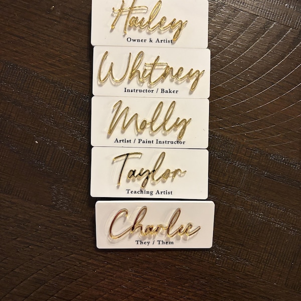 Custom Acrylic Name Badge Magnetic Name Badge Acrylic Name Plate ...