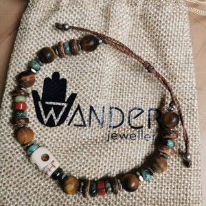 Sunset Gemstone Necklace for Men Simple Summer Beach Necklace Mens ...