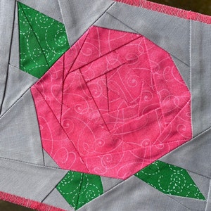 Rose Foundation Paper Piecing Pattern | Etsy