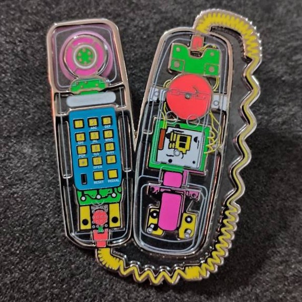 90s Clear Neon Phone Deluxe Enamel Pin V2.0 - 90s Nostalgia - Nineties ...