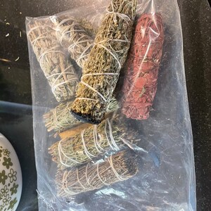 10X California White Sage Smudge Sticks With Rose Petals | Etsy