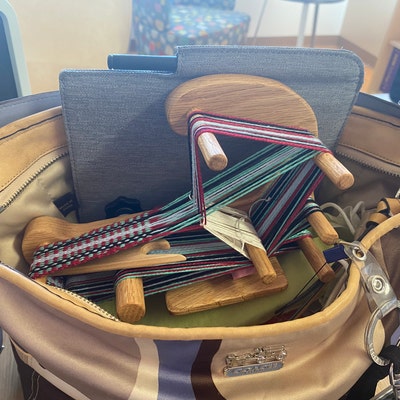 Loom-the Fiddle Inkle SUPER Tiny Small Travel Sized Weaving Loom Makes ...